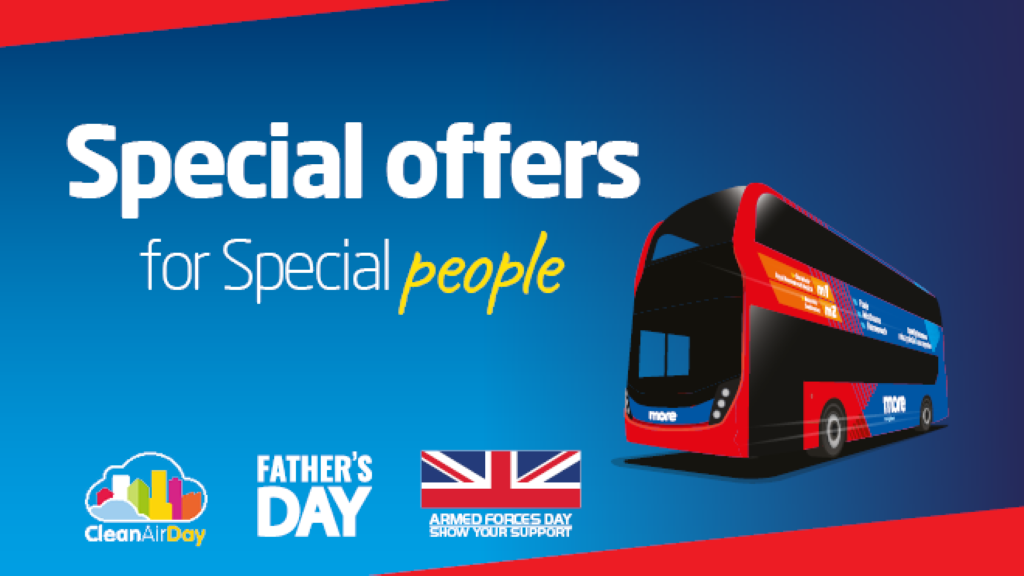 Special fares for Clean Air Lovers, Dads and Heroes - morebus